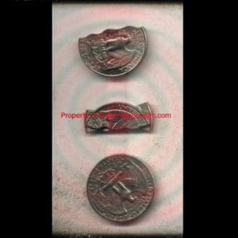 Folding Coin Trick - Bite out magic quarter -View Demo